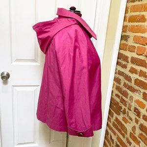 Gallery | Jackets & Coats | Gallery Woman Bright Pink Hooded Swing Rain ...